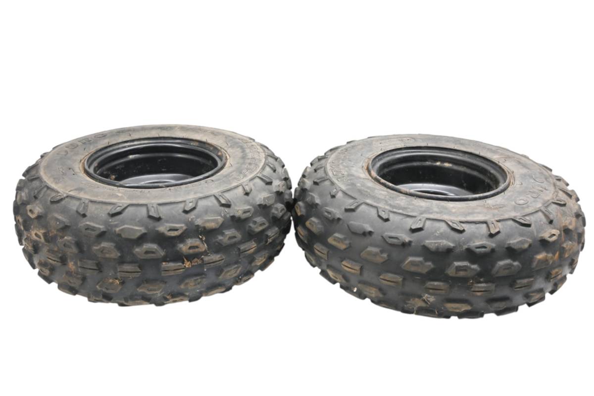 01 Polaris Sportsman 90 2x4 Front Wheels Rims & Tires 4/110 Duro At19X7-8